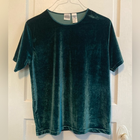 Vintage | Tops | Vintage Jason Maxwell Teal Velvet Blouse | Poshmark